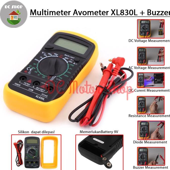 Jual Multimeter Avometer XL830L Multitester Avo meter Digital + Buzzer ...
