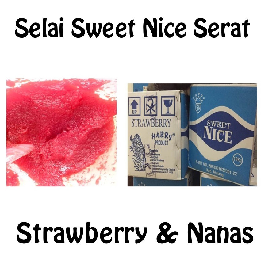 Jual Selai Sweet Nice Berserat 300gr (Nanas & Strawberry) | Shopee ...