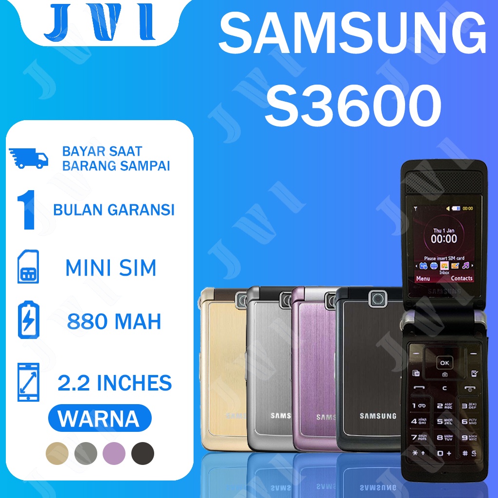 Jual Samsung lipat GT-S3600i samsung hp murah New bisa bahasa indonesia ...