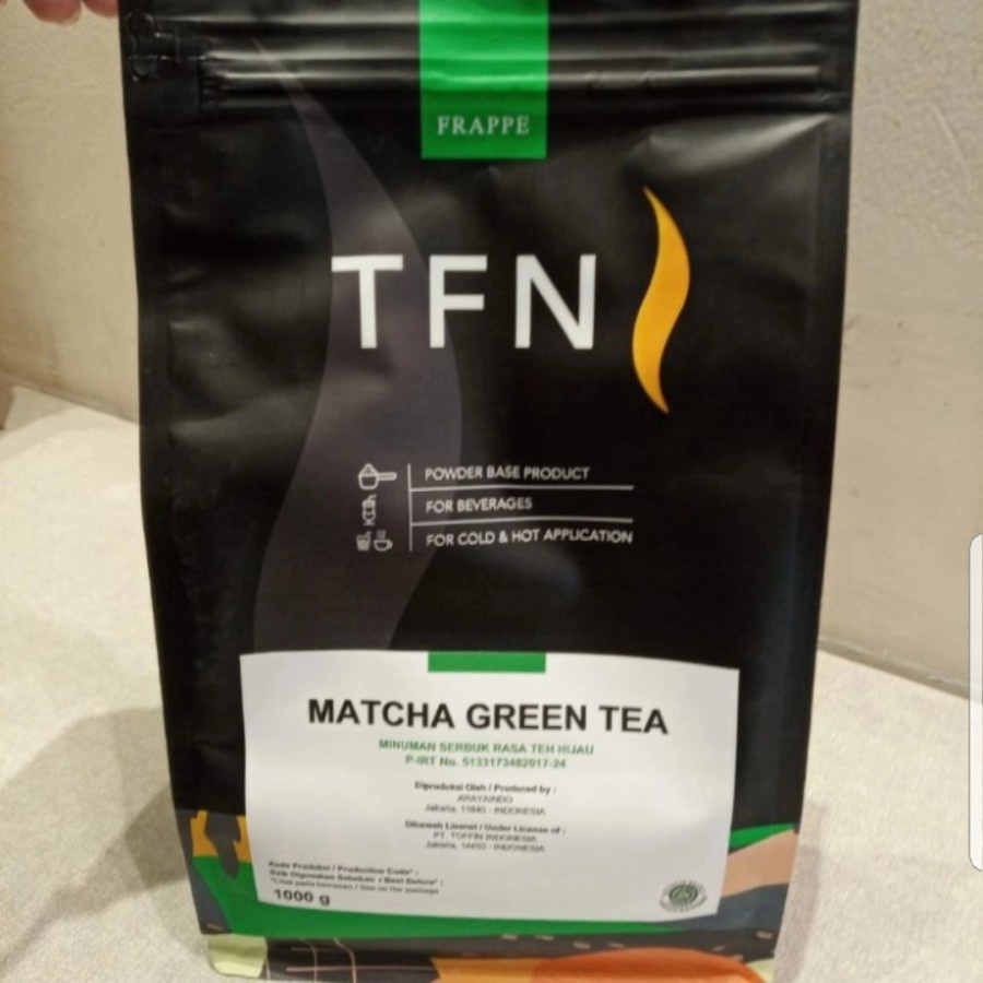 Jual Toffin powder matcha green tea frappe / TFN Matcha Green Tea / teh hijau 1kg 1 kg | Shopee ...