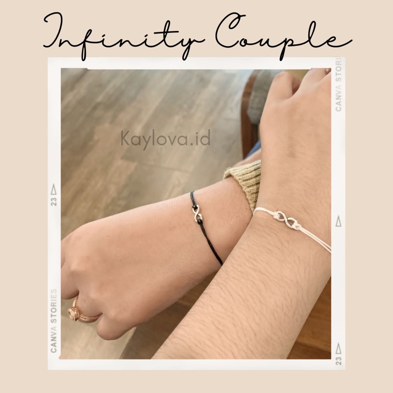 Jual Gelang Couple Minimalis/Gelang Infinity/Gelang Handmade•Kaylova.id ...