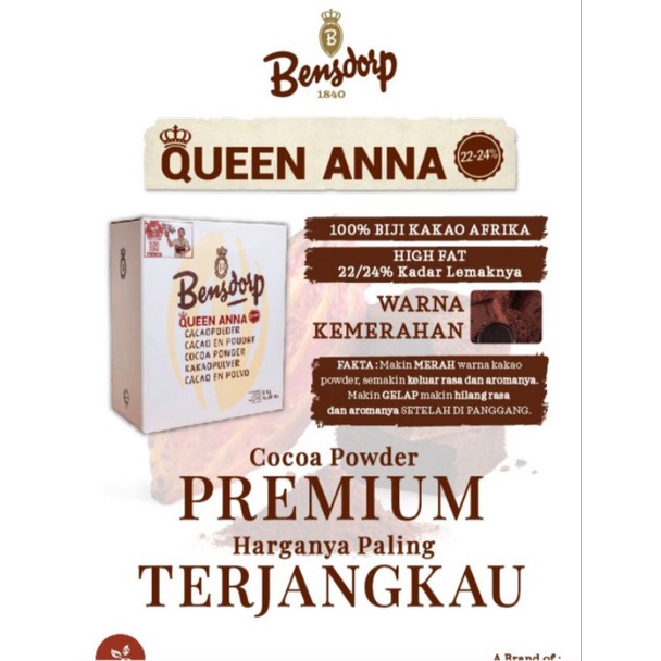 Jual Avante Bensdorp Queen Anna 22/24 Coklat Bubuk 2,5kg Kargo Instant ...