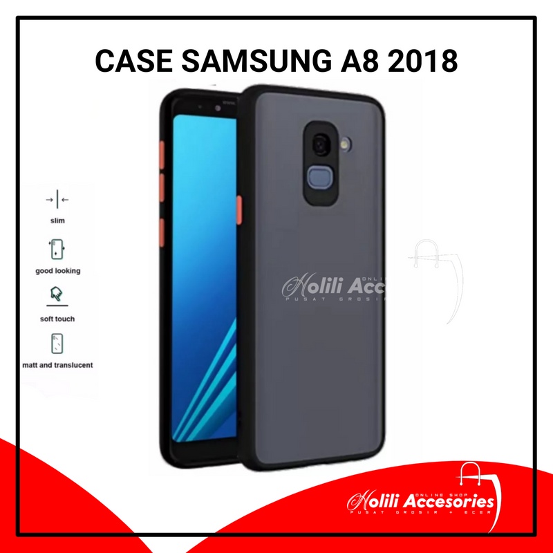 Jual SAMSUNG A8 2018 MY Choice case aero dove matte ful colour case ...