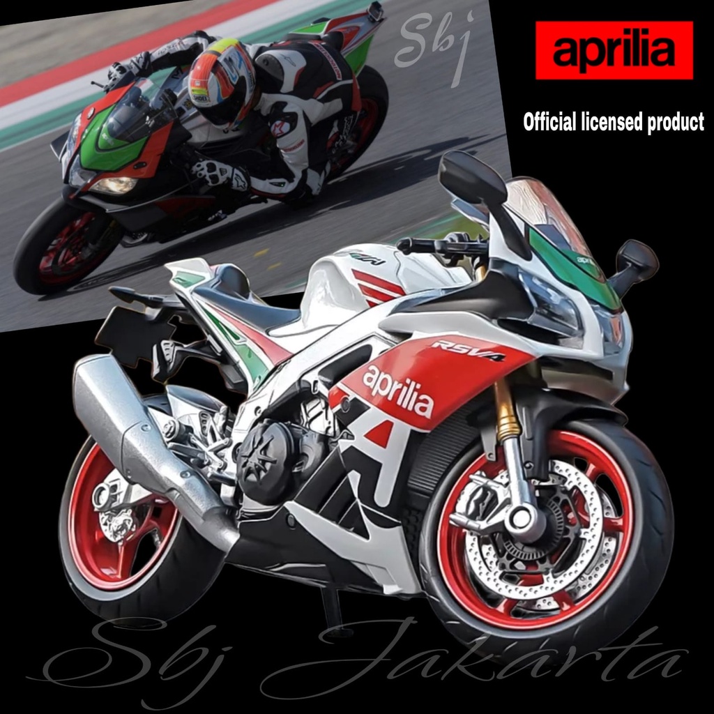 Jual Diecast miniatur Sepeda Motor SUPERBIKE Aprilia RSV4 RR1000 Skala ...