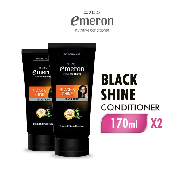 Jual Emeron Conditioner Black & Shine 2 x 170 mL | Shopee Indonesia
