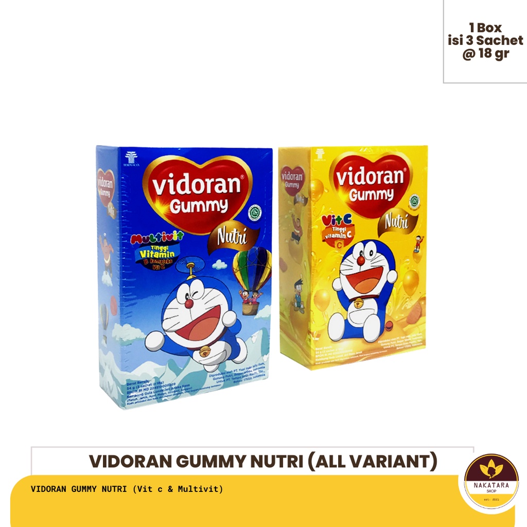 Jual VIDORAN GUMMY NUTRI ISI 3 SACHET 18 GRAM | Shopee Indonesia