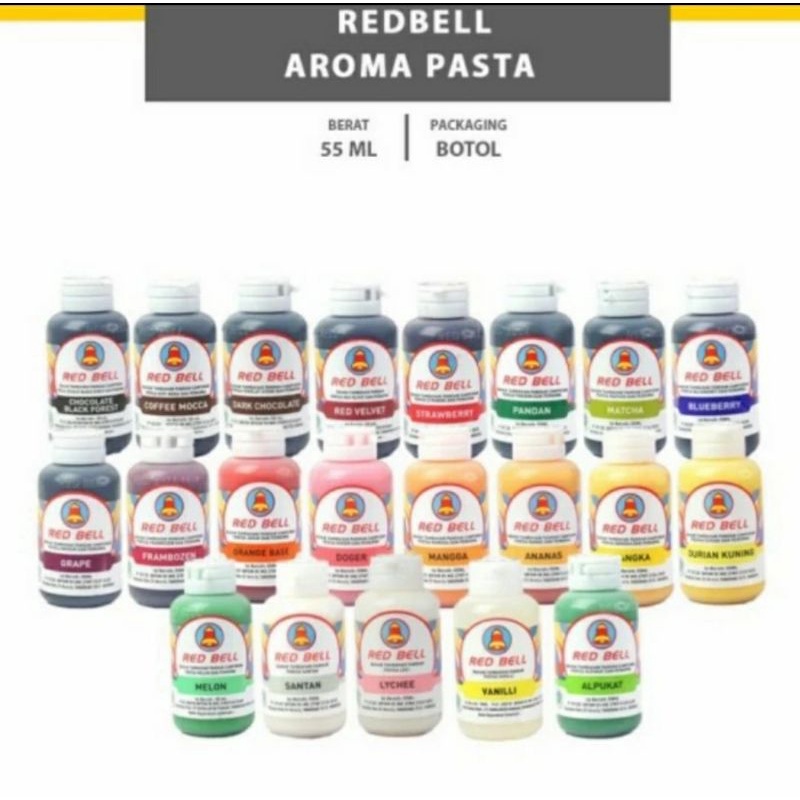 Jual RED BELL PASTA PERISA PEWARNA 55 ml / RED BELL PERISA PASTA ...