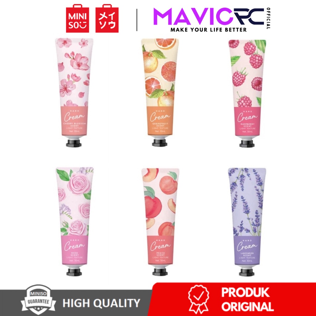 Jual MINISO Krim Tangan Bunga 30mL Fruity Hand Cream Mawar Raspberry ...