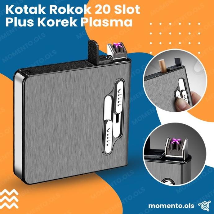 Jual KOTAK ROKOK KOREK ELEKTRIK PLASMA 20 SLOT DOUBLE ARC PULSE ...