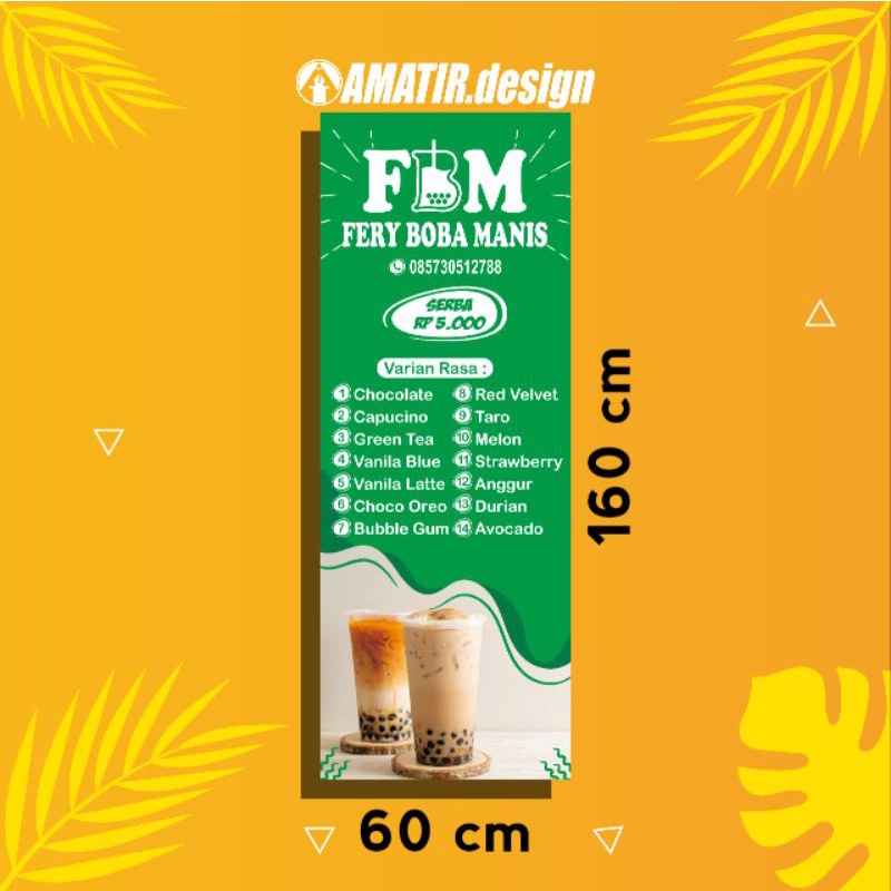 Jual BANNER ES BOBA (60x160 cm) | Shopee Indonesia