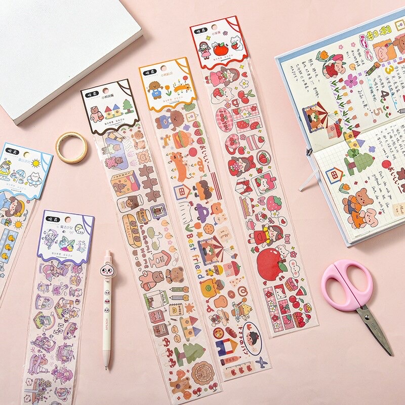 Jual 1 lembar stiker panjang long sticker waterproof washi tape murah ...