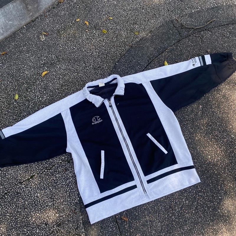 Jual Champion Jaspo Jacket second branded thrift vintage varsity bomber ...