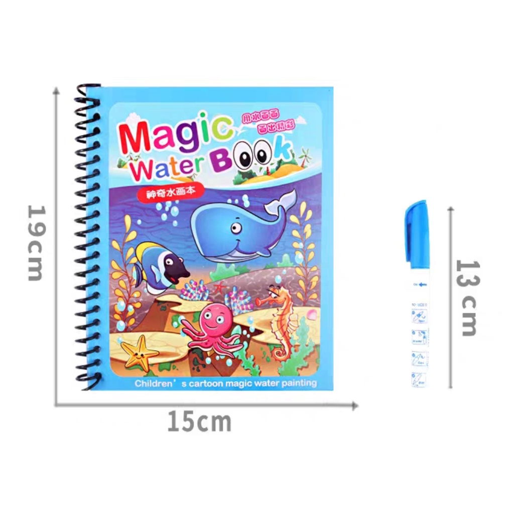 Jual MAGIC WATER BOOK MB 137 BUKU GAMBAR MEWARNAI ANAK - PULPEN TINTA ...