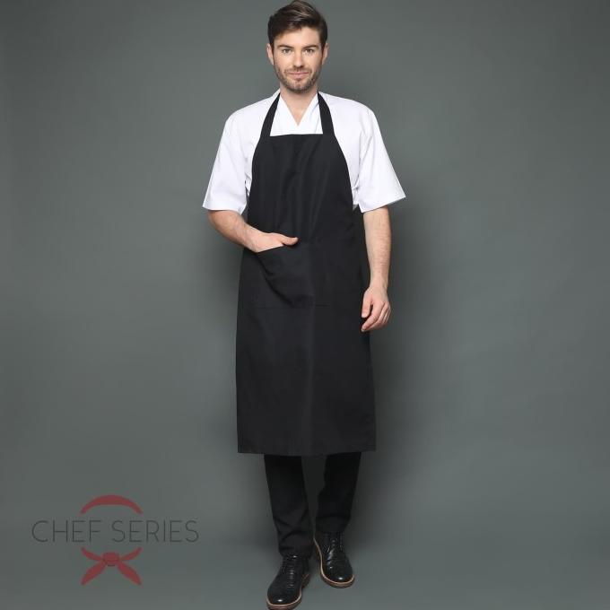 Jual Chef Series Basic Full Panjang Apron Plus - Hitam | Shopee Indonesia