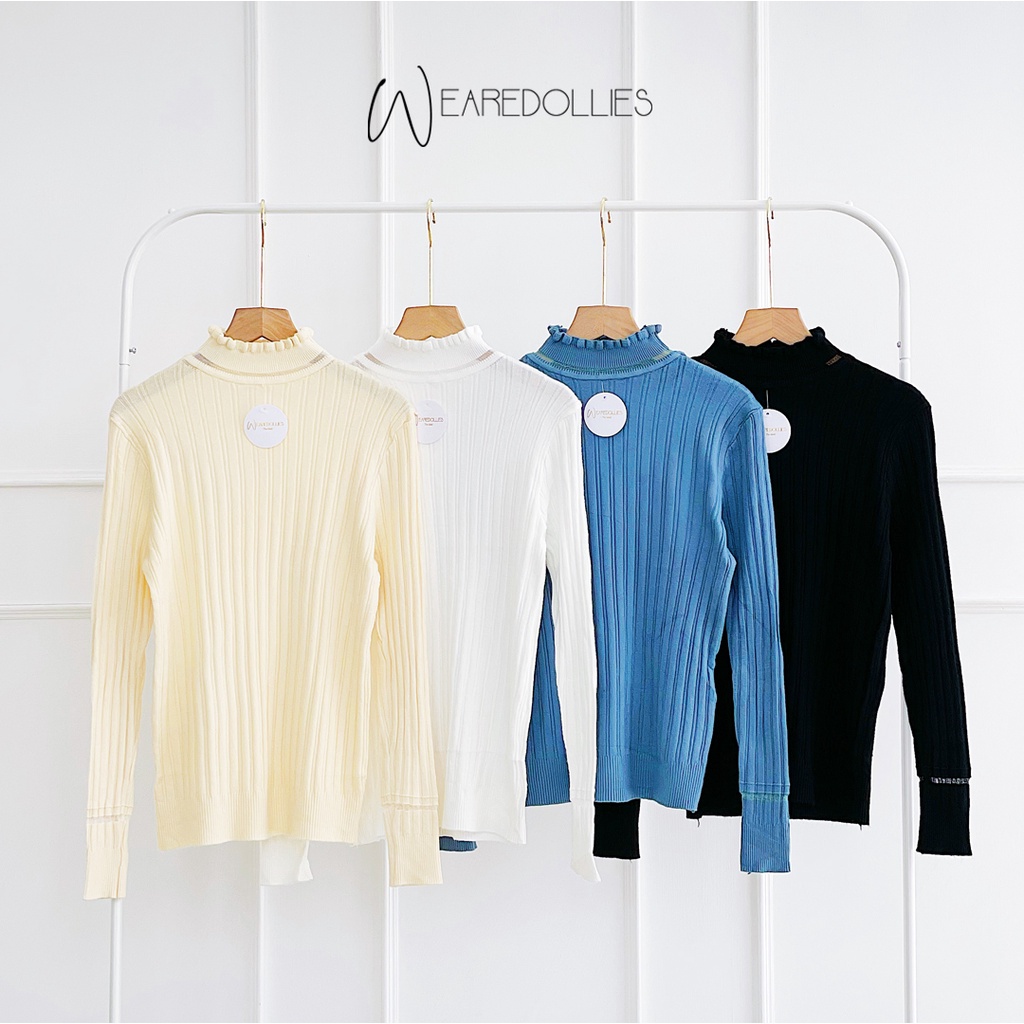 Jual GWEN BLOUSE / ATASAN RAJUT POLOS | Shopee Indonesia