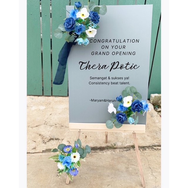 Jual BOARD KARANGAN BUNGA WELCOME SIGN AGE KEKINIAN MINIMALIS PAPAN ...