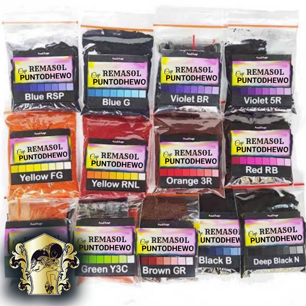 Jual Pewarna tie dye remasol + penguat bubuk /wantex murah/pewarna ...