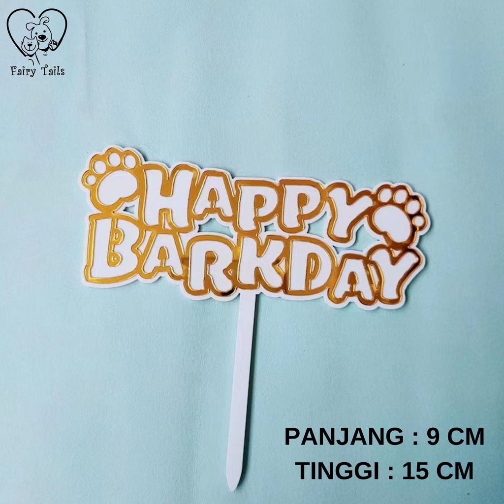 Jual Cake Topper Hiasan Kue Ulang Tahun Ultah Untuk Anabul Anjing dan ...