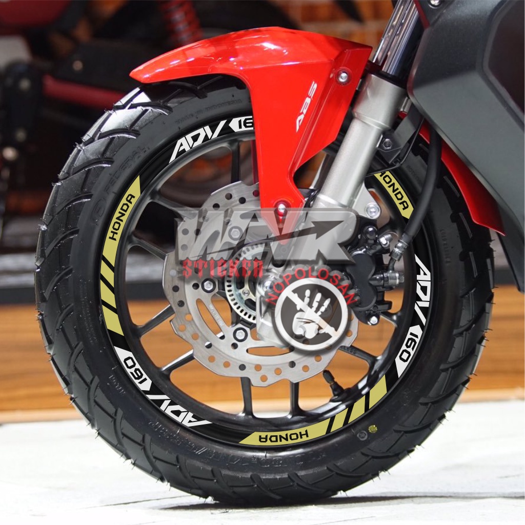 Jual Stiker Velg Honda ADV 160 New 1 set Depan Belakang | Shopee Indonesia