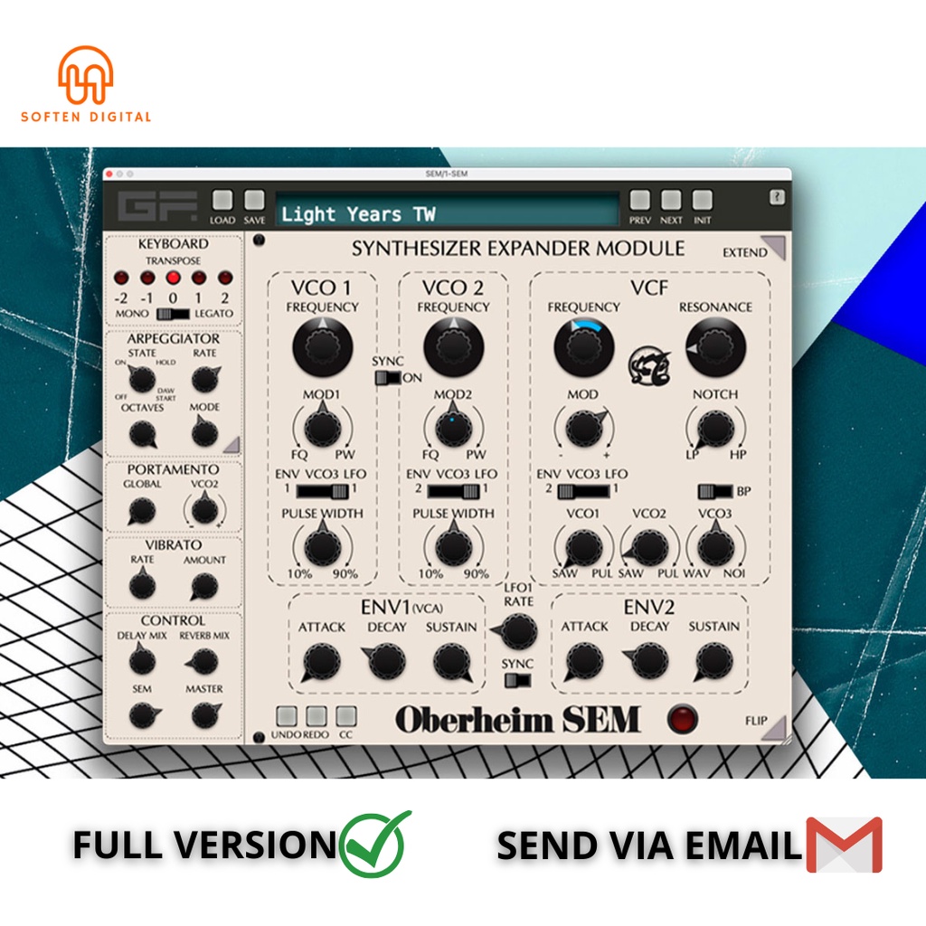 Jual GForce Oberheim SEM v1 VST Plugin immaculate recreation of a world-famous vintage monosynth ...
