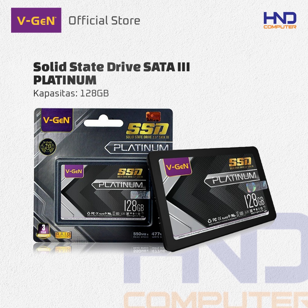 Jual V-GeN SSD Platinum 128GB SATA 3 2.5" | Shopee Indonesia