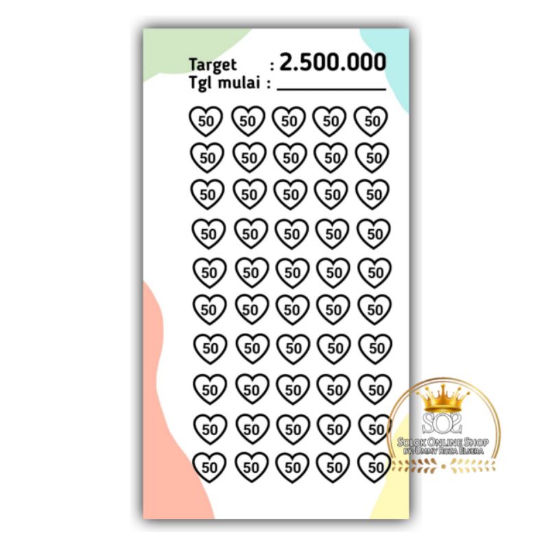 Jual NEW SAVING CHALLENGE KERTAS NABUNG BINDER A6-6RING | Shopee Indonesia