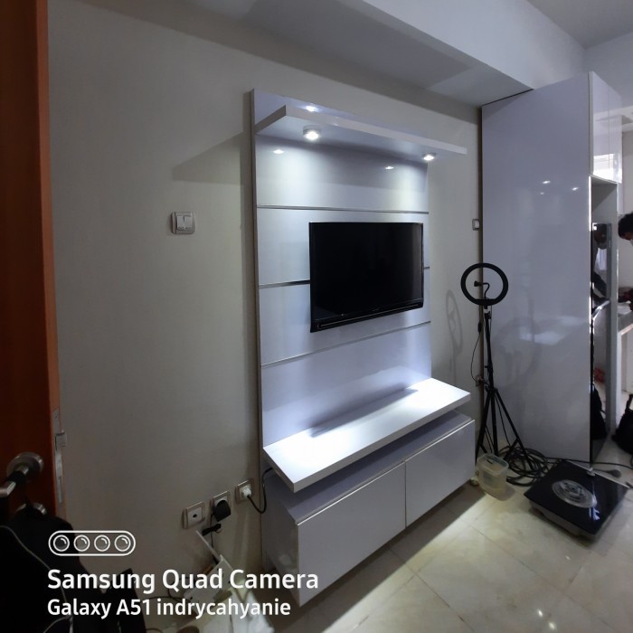 Jual backdrop tv rak tv minimalis modern hpl | Shopee Indonesia
