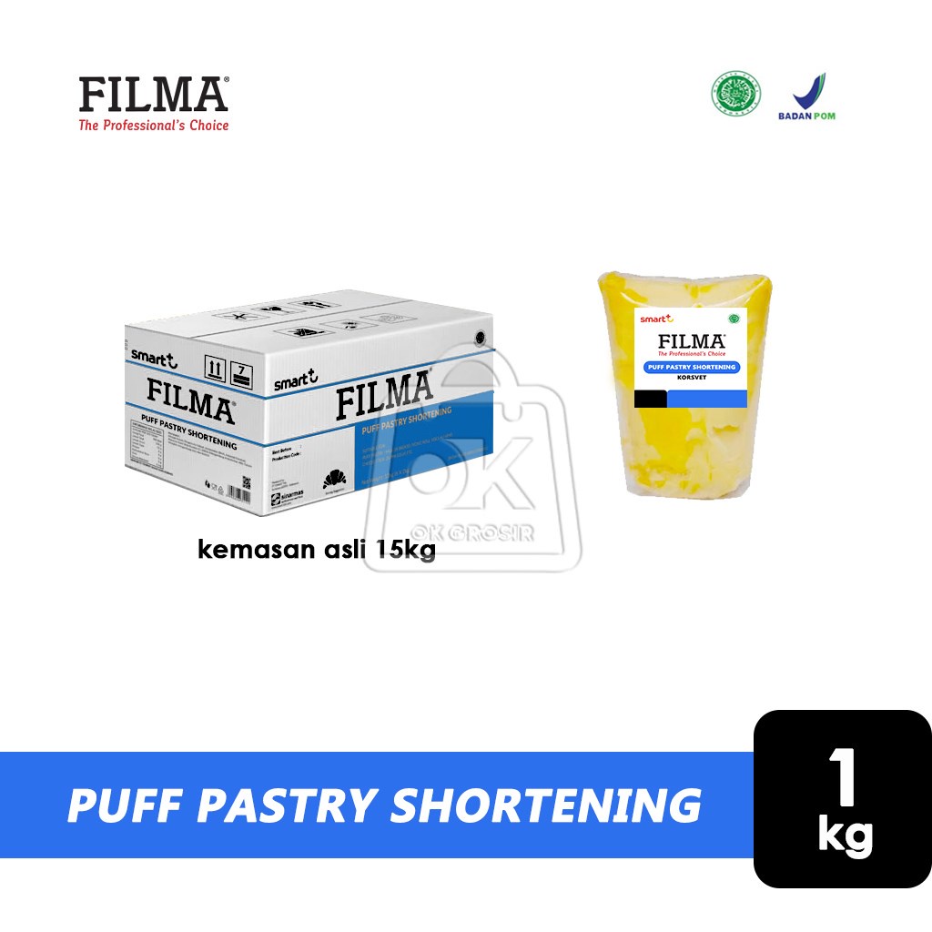 Jual Filma Puff Pastry Shortening / Margarin Korsvet (1 Kg) | Shopee Indonesia