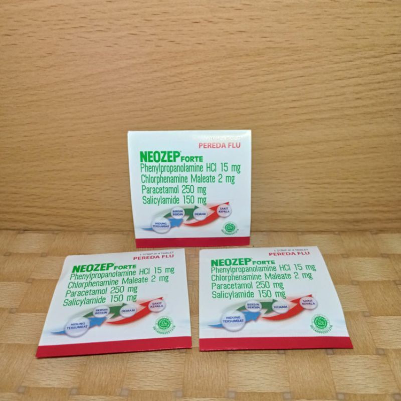 Jual NEOZEP FORTE 1Strip pereda flu demam | Shopee Indonesia