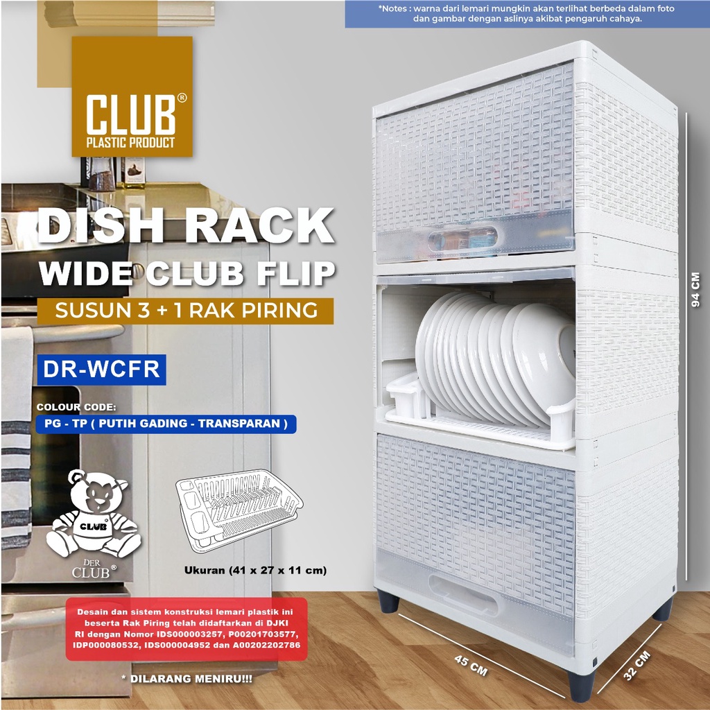 Jual RAK PIRING PLASTIK / RAK DAPUR PLASTIK / RAK GELAS PLASTIK CLUB DR ...