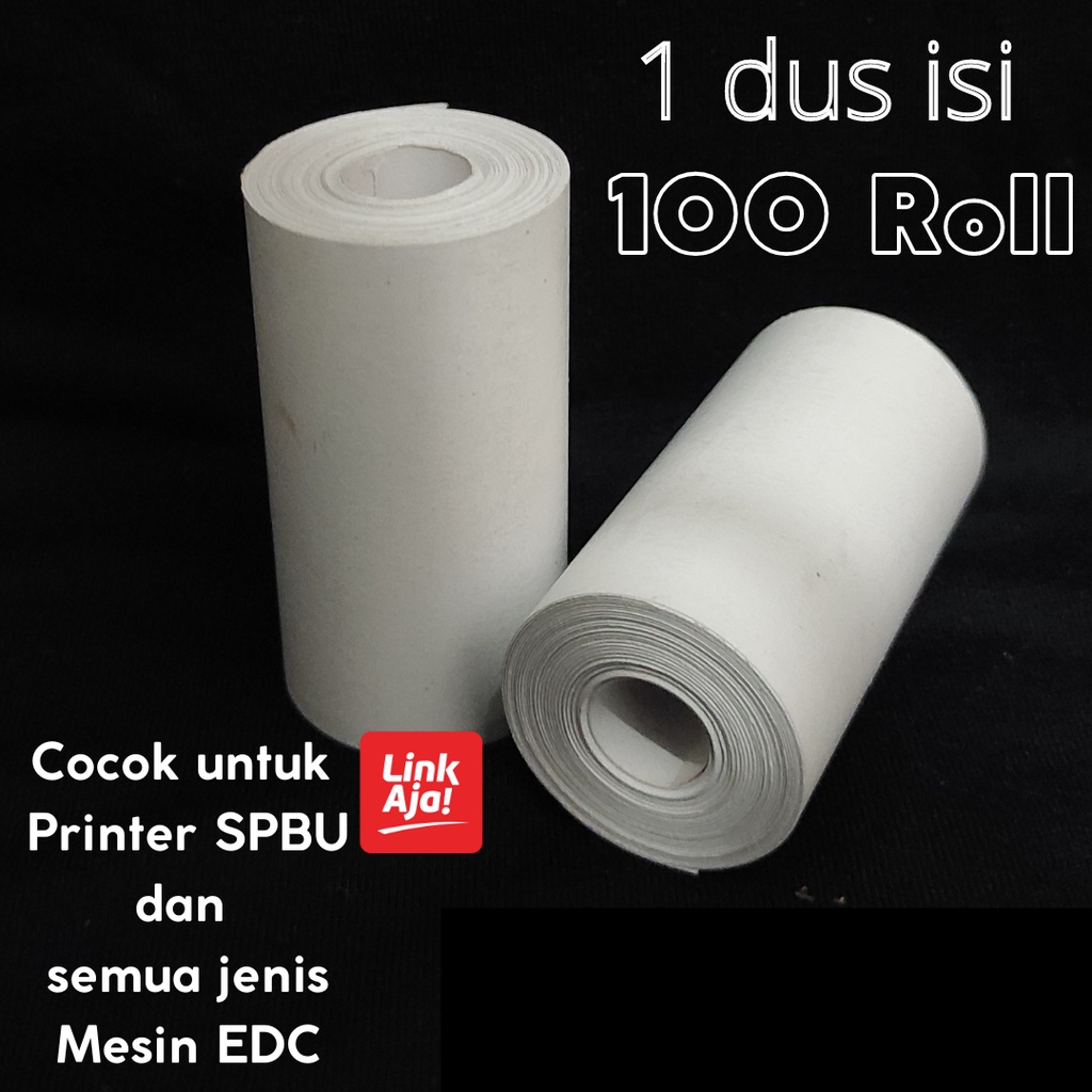 Jual 1 Dus Kertas Thermal EDC isi 100 Roll Roll Paper 57X30 | Shopee ...