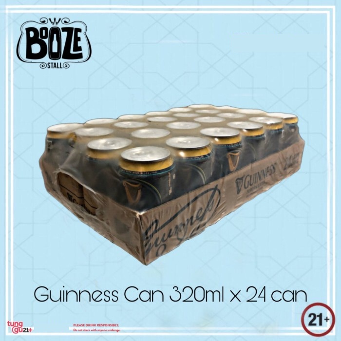 Jual Bir Hitam Guinness Can 320ml x 24 can (satu karton) | Shopee Indonesia