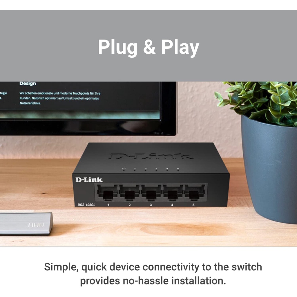 Jual D-LINK DGS-105GL- 5Port Gigabit Metal Unmanaged Desktop Switch ...