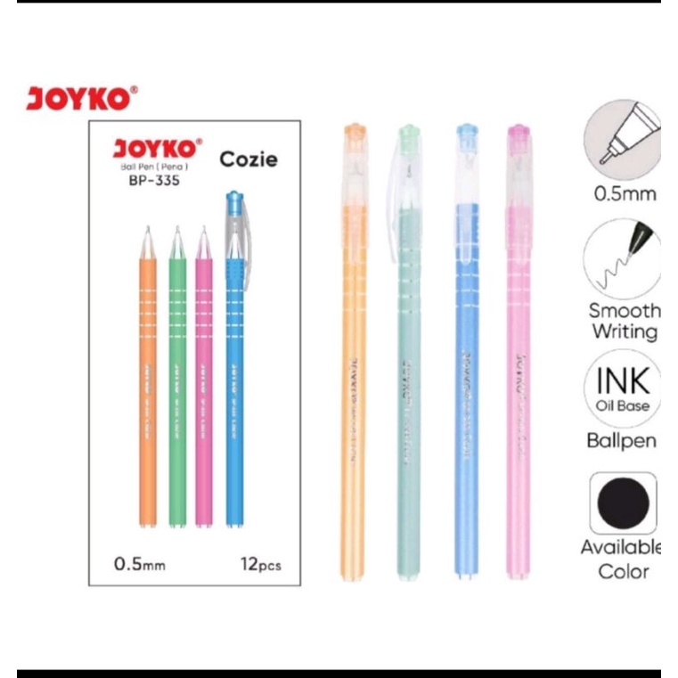 Jual Ball pen Pulpen Pena Joyko BP-335 Cozie (1Box isi 12 pcs) | Shopee Indonesia