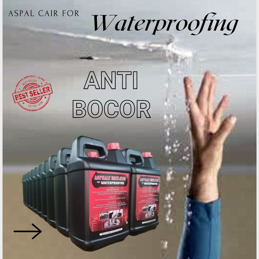 Jual ASPAL CAIR ANTI BOCOR FOR WATERPROOFING 5KG | Shopee Indonesia