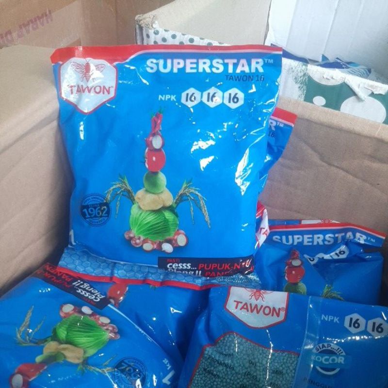 Jual PUPUK NPK CAP TAWON 16-16-16+BORON 1 Kg Dijamin ori | Shopee Indonesia