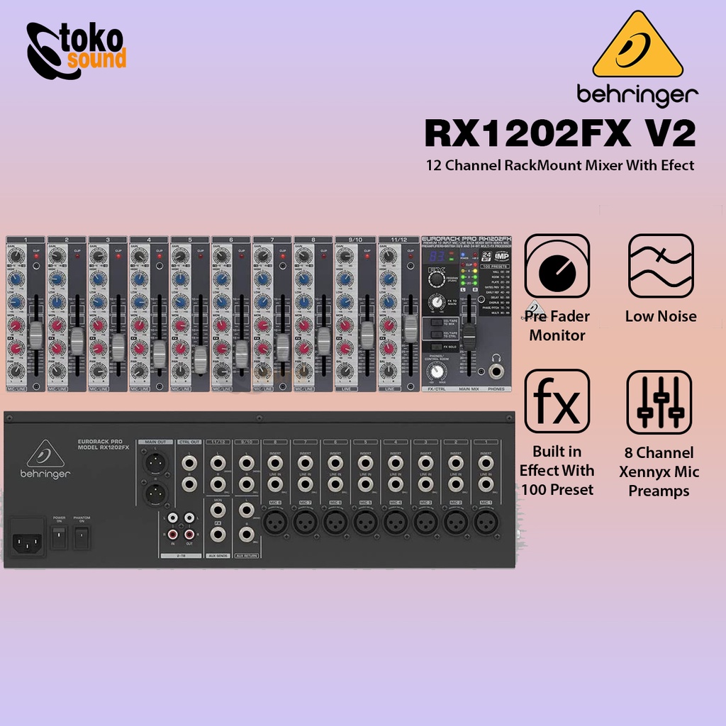 Jual Behringer Eurorack Pro RX1202FX Rackmount Mixer with Effects | Shopee Indonesia