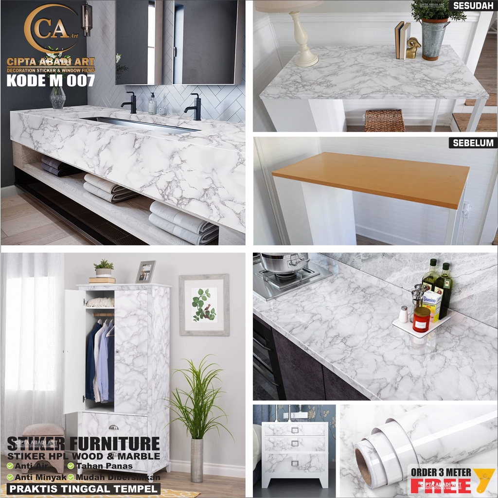 Jual Wallpaper Stiker Lemari Sticker Meja Kayu Kitchen Set Dinding ...