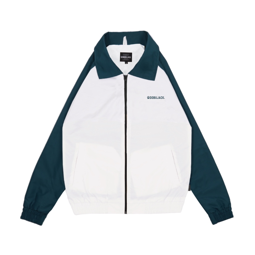 Jual Dobujack Track Suit Jacket Ogre White Green Petrol | Shopee Indonesia