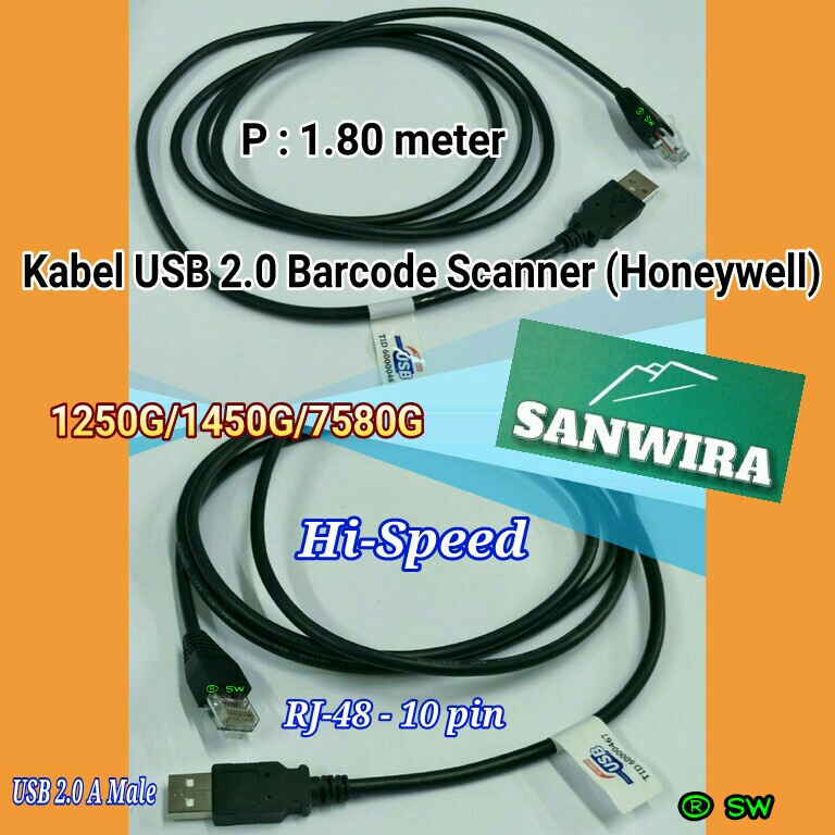 Jual Kabel Barcode Scanner Honeywell 1250G / 1450G / 1900 / HH-660 / Orbit 7190G / 7580G ...
