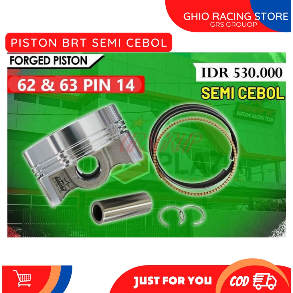 Jual PISTON SET BRT 62 63 mm SEHER PISTON BRT 62 & 63 mm PIN 14 SEMI ...