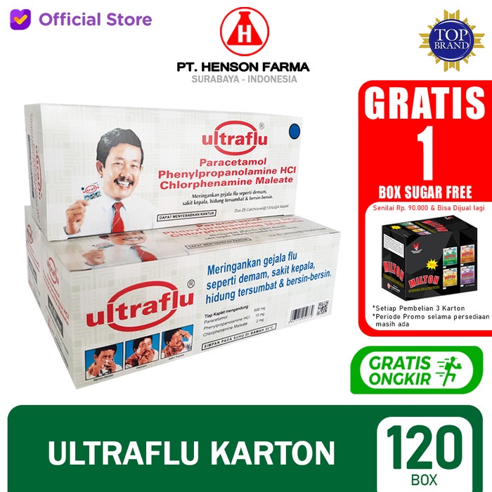 Jual Ultraflu Karton Isi 40 Box Obat Flu Pilek Demam Sakit Kepala ...
