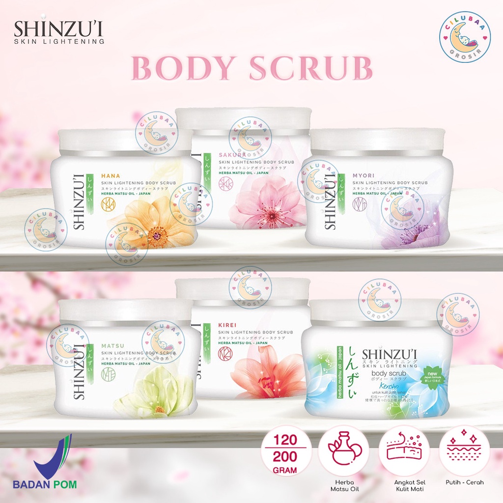 Jual Shinzui Body Scrub 120 g (Kecil) & 200g (Besar) - Lulur Badan ...