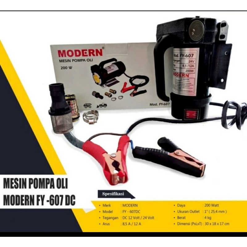 Jual Mesin Pompa Minyak Oli Solar Bensin MODERN FY-607 DC 12V 24V Accu ...