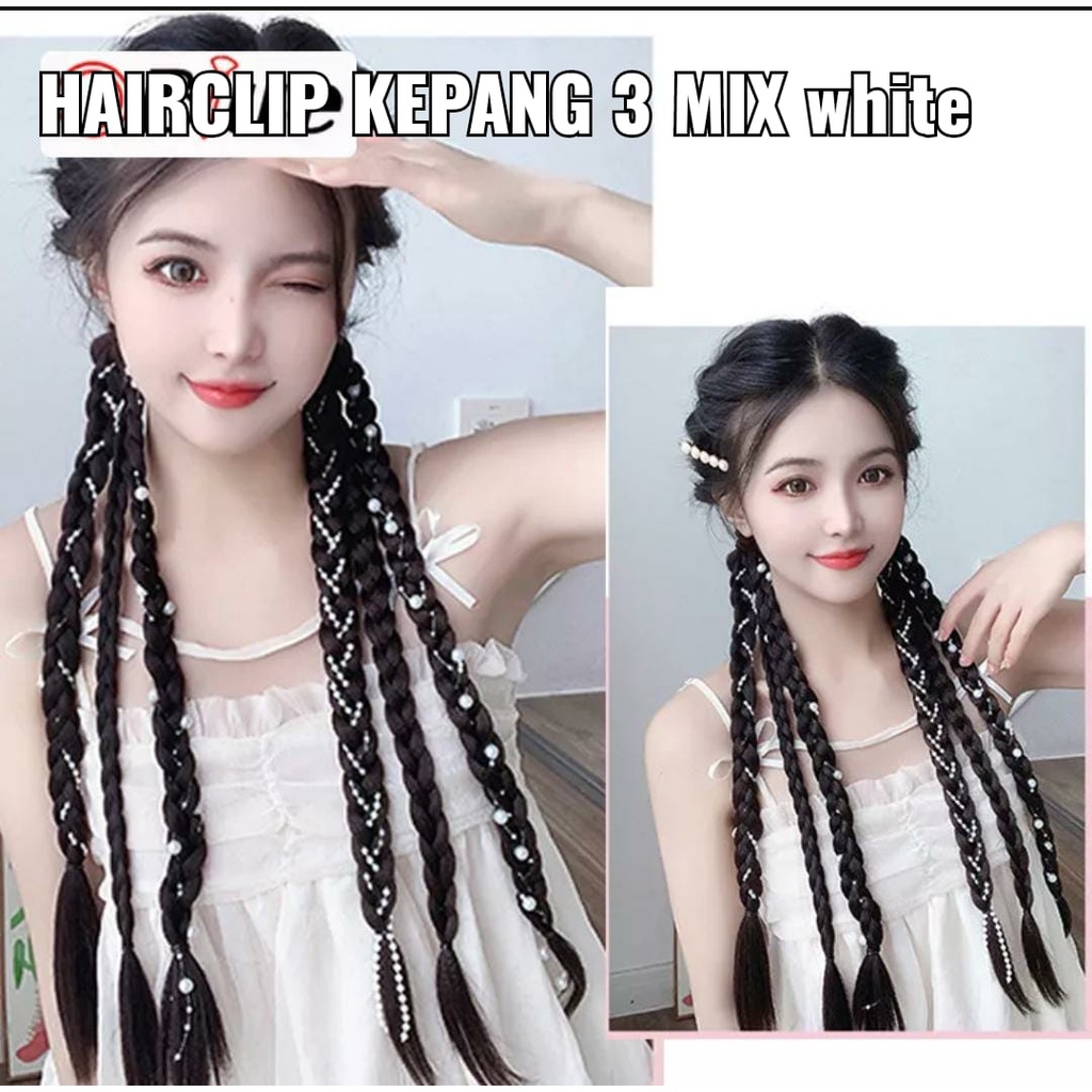 Jual HAIRCLIP KEPANG 3 MIX white NN04 ( HARGA SATUAN YAH KAKA) | Shopee ...