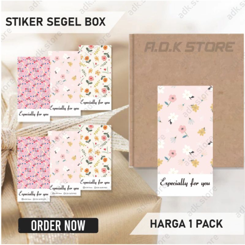 Jual [1 PACK] part 1 STIKER SEGEL BOX FLOWER | STIKER SEGEL HAMPERS ...