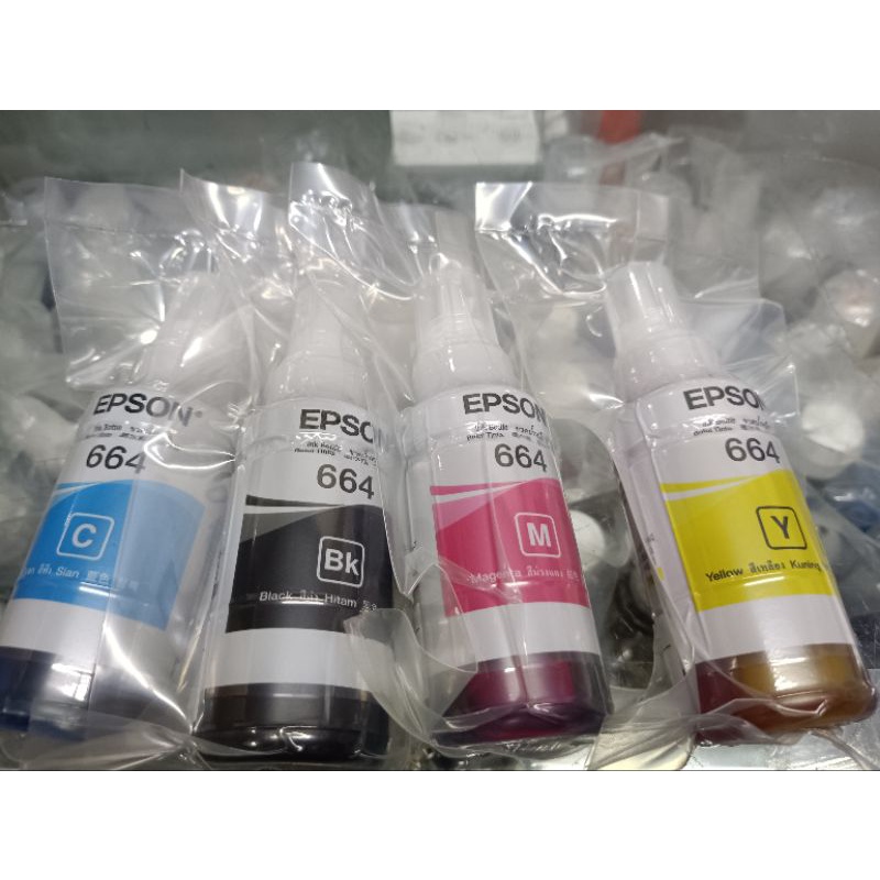 Jual T664 (1set) Tinta Epson 664 L100 L110 L120 L200 L210 L220 L300 L310 L360 L365 L565 L1300 ...