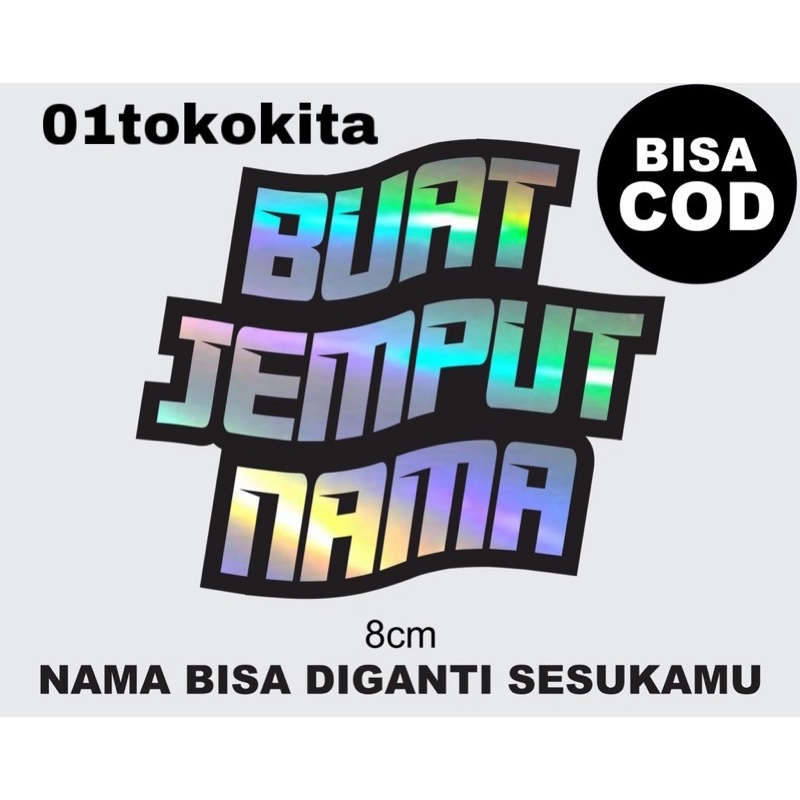 Jual stiker cuting buat jemput nama doi sticker cutting helm motor ...