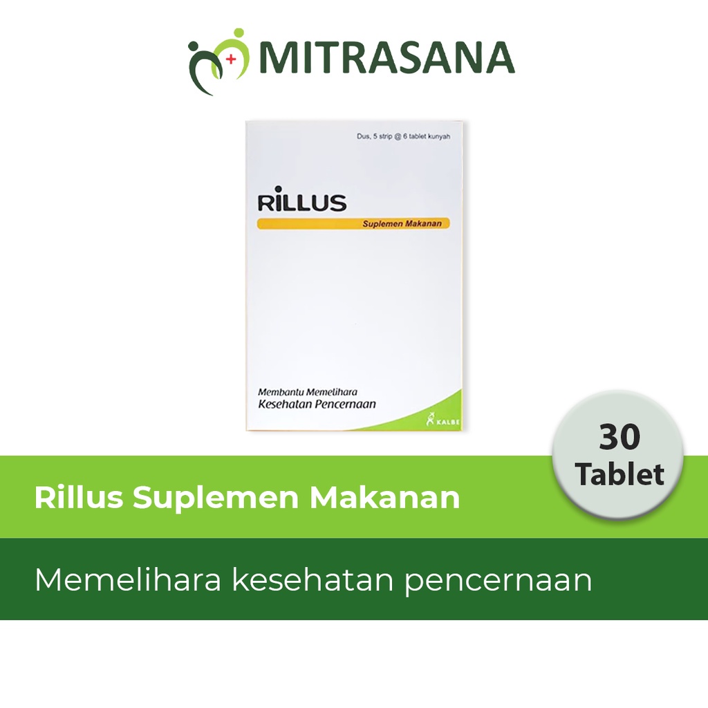 Jual Rillus Chewable - 30 Tablet - Suplemen Prebiotik Untuk Pencernaan ...