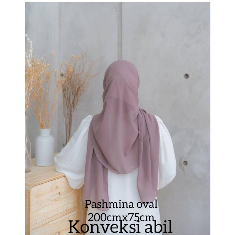 Jual PASHMINA OVAL CERUTY BABY DOLL PREMIUM 200X75 PASHMINA OVAL CURVE | Shopee Indonesia